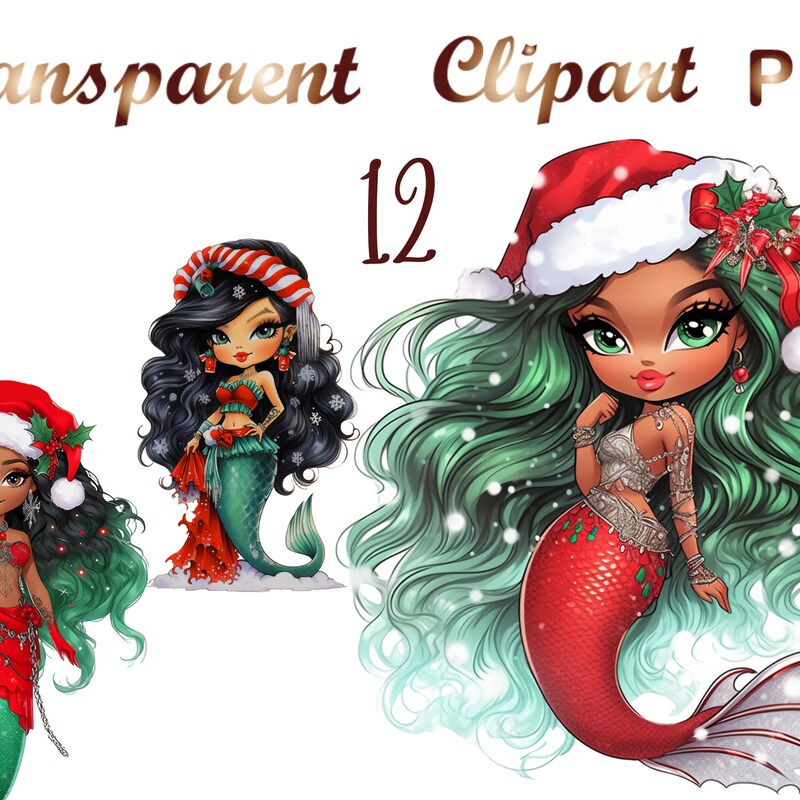 Christmas Mermaid - Etsy