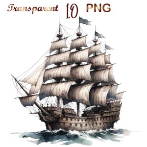 10 Vintage Ship PNG, Ship Png, Vintage Ship Clipart, Ship Sublimation ...