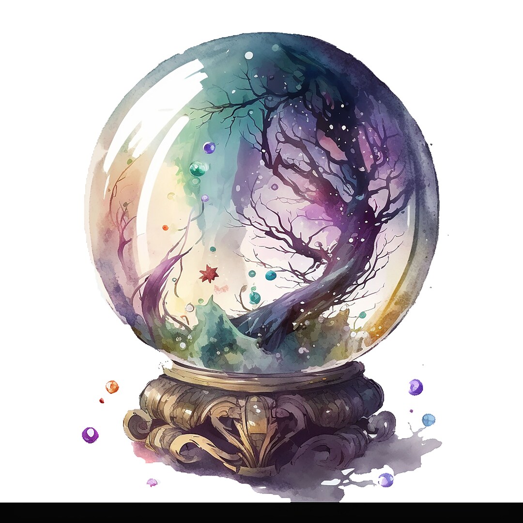10 Witch Mystical Crystal Ball Clipart PNG, Magic Clip Art, Mystical ...