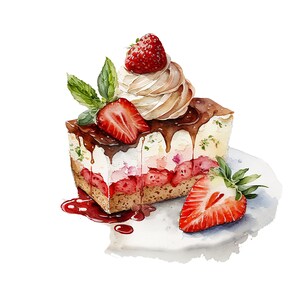 12 Strawberries Dessert Clipart Jpgs,summer Bundle Clipart,commercial ...