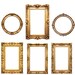 50 Watercolor Gold Frame Clipart PNG, Gold Frame Clipart Bundle ...