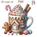 14 PNG Set 1 Winter Hot Cocoa Clipart, Xmas Cocoa Clipart, Hot ...
