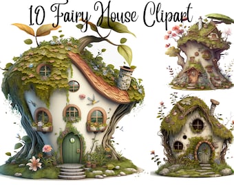 10 Fairy House Clipart Jpgs Digital Planner Paper Crafts - Etsy Australia