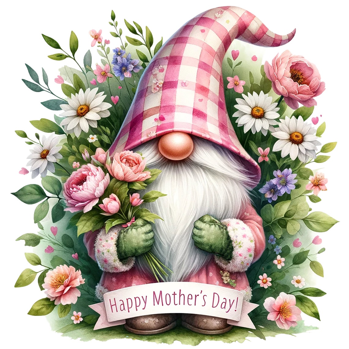 17 Mother's Day Gnome Bundle Png, Gnome Graphics, Spring PNG ...
