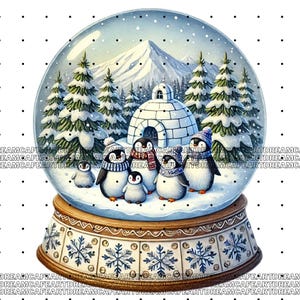 25 PNG, Christmas Snow Globes Clipart Bundle, Festive Globe ...