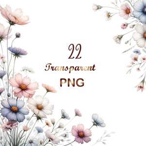22 Boho Floral Border Png, Floral Border Clipart, Watercolor Floral ...