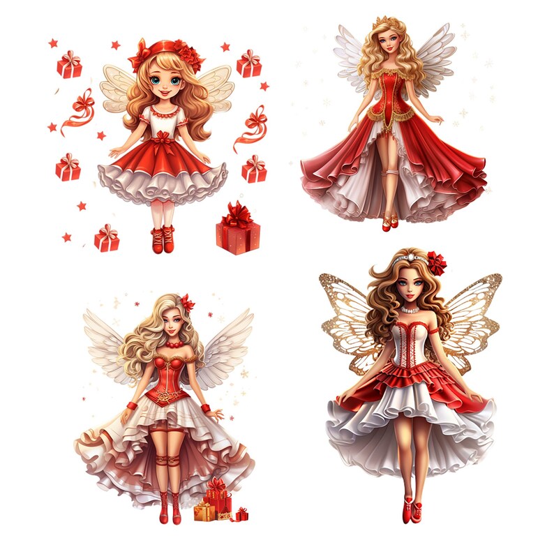 32 PNG, Christmas Fairy Clipart, Christmas Girl Clipart, Winter Clipart ...