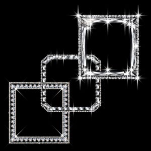 29 Diamond Frames Clipart PNG, Diamond Frame Clipart Bundle ...