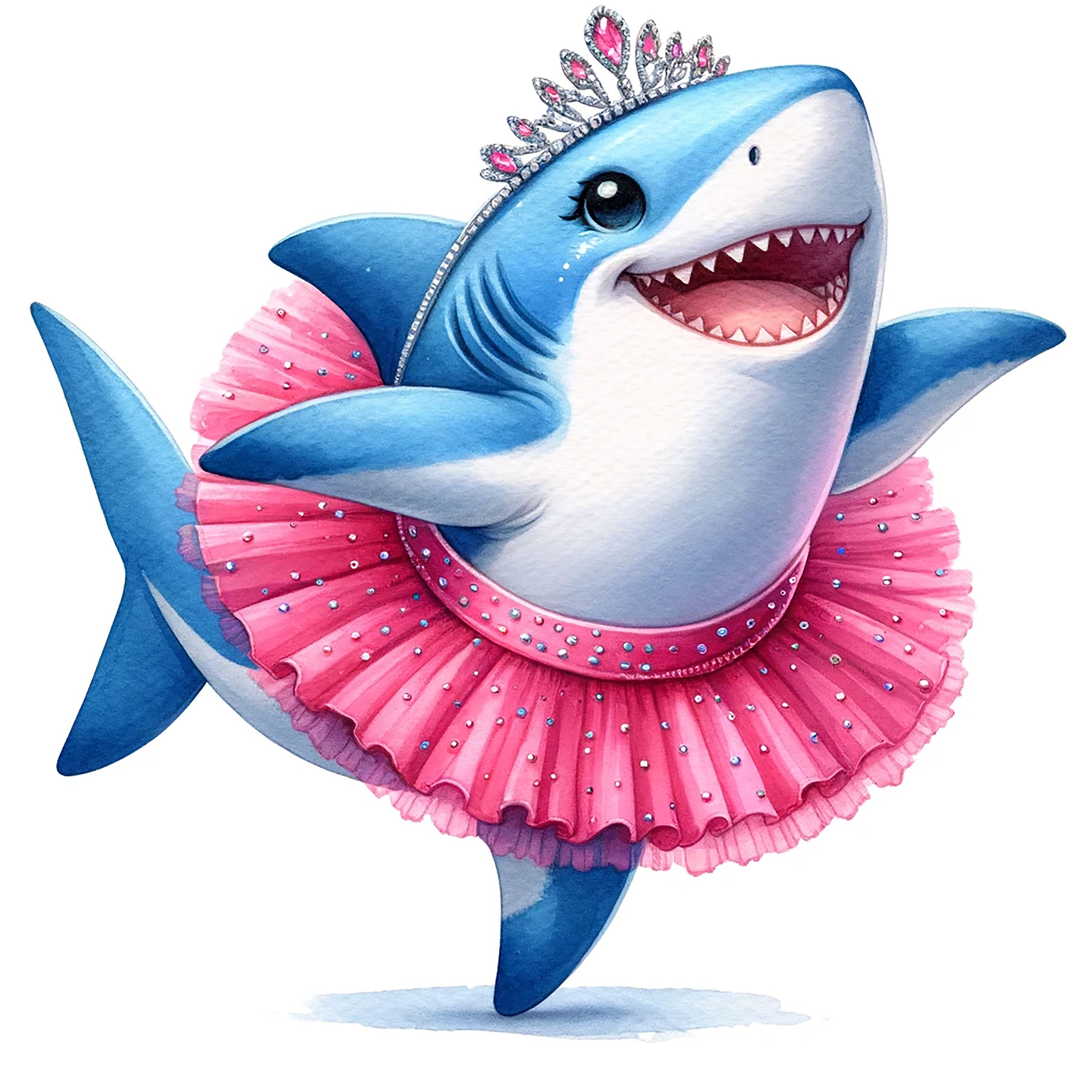 40 JPG, Cute Shark Clipart Bundle, Watercolor Shark Clipart, Sharks ...