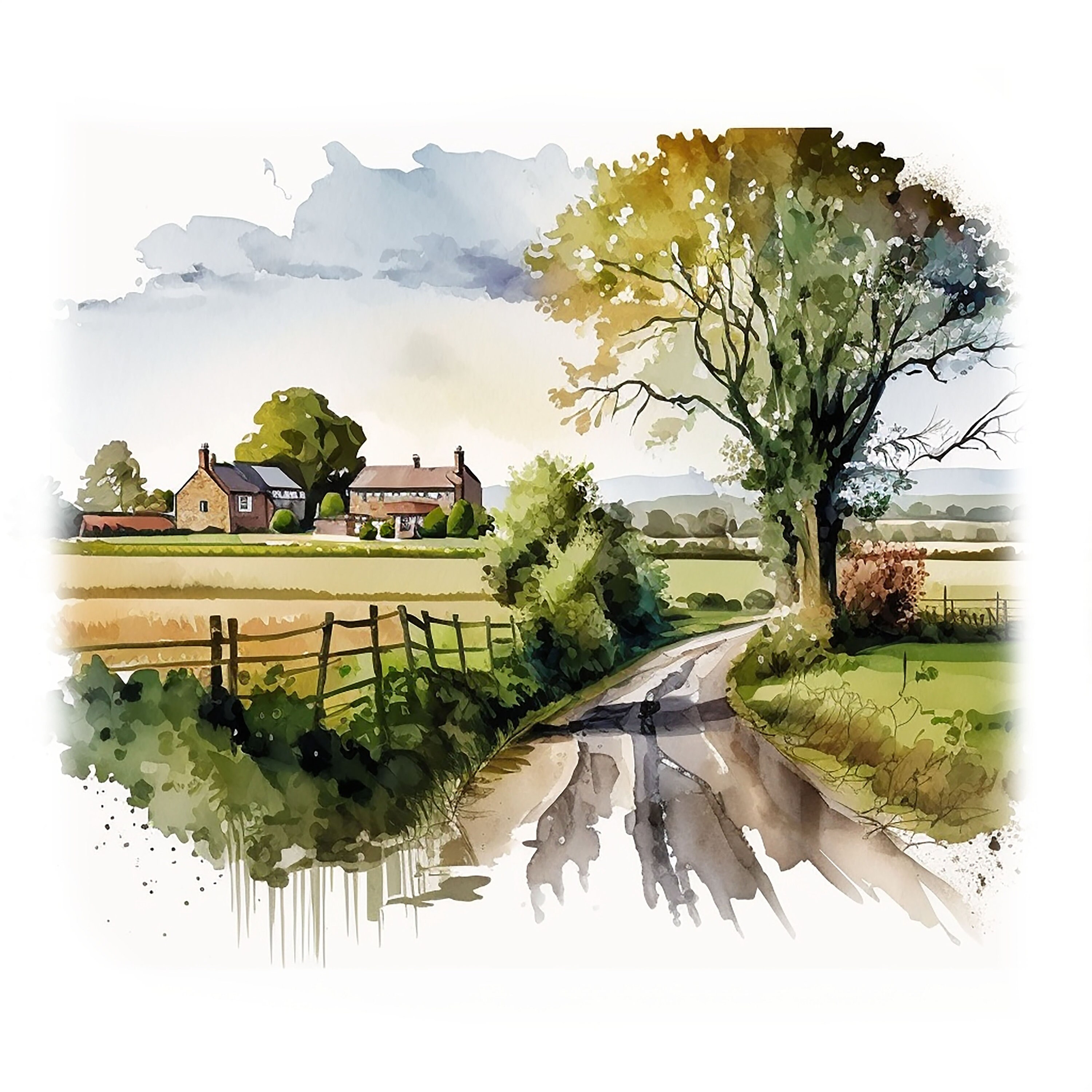 10 Coutryside Landscape, Clipart,high Quality Jpgs, Commercial Use ...