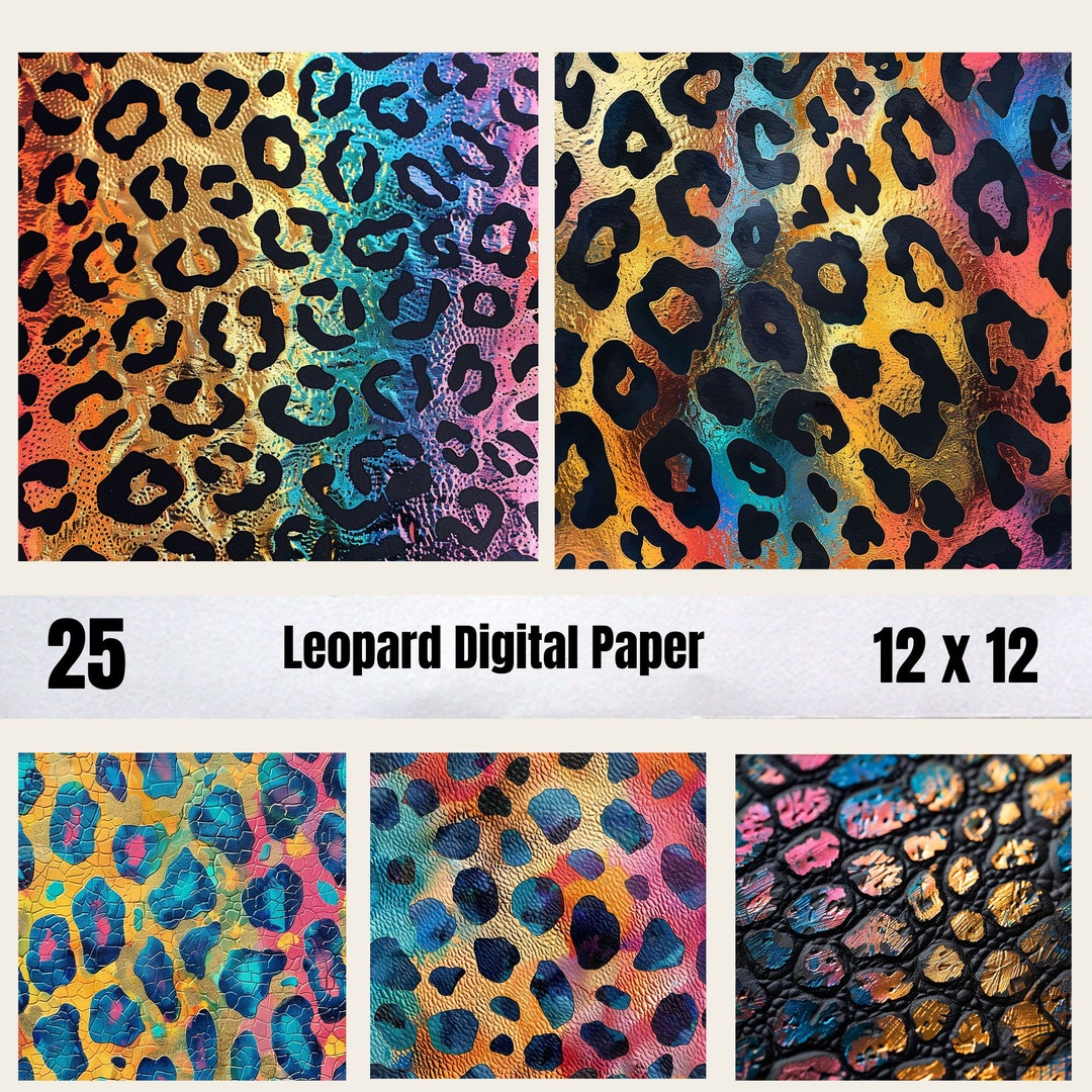 25 Printable Leopard Print Digital Paper,jpgs,leopard Background ...