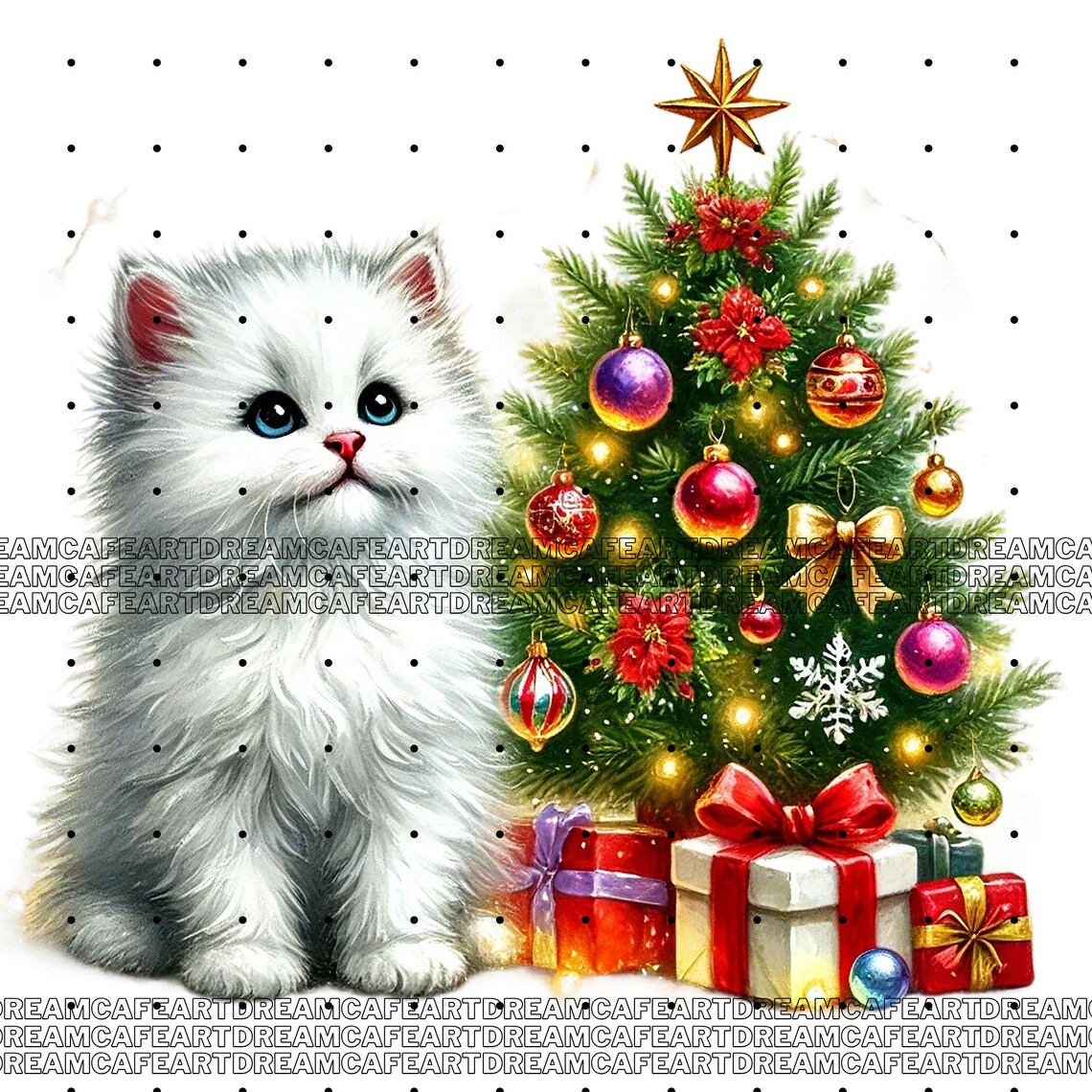 25 PNG Christmas Kitten Clipart Bundle, Set 5, Cute Christmas Cats ...
