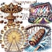 28 PNG Amusement Park Clipart Bundle, Carnival Fun Illustrations ...