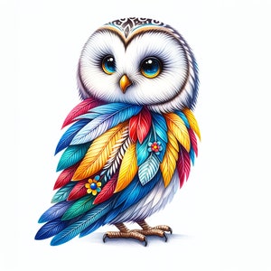 20 Jpgs, Owl Clipart Bundle, Cute Owl Clipart, Colorful Owls, Owl ...