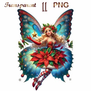 11 Christmas Fairy Clipart Bundle Png,christmas Fairy Png,fairy ...