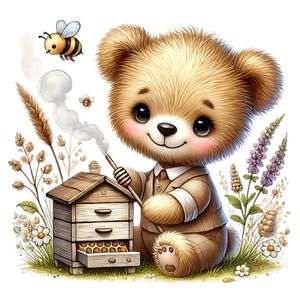 47 Png,teddy Bear Honeybee Clipart Bundle,teddy Bear Clipart Bundle ...