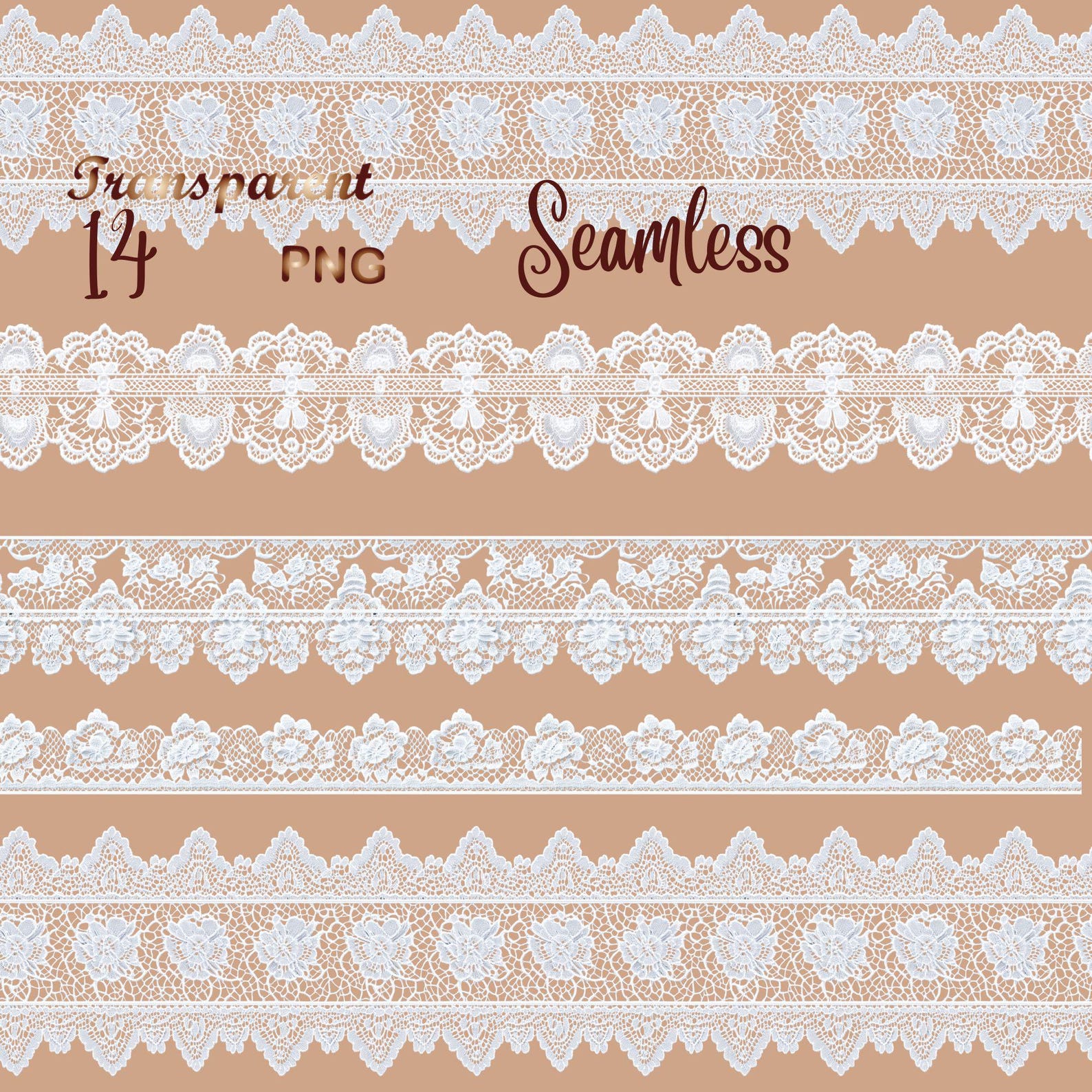 Vintage Lace Borders Clipart | 14 Seamless Old Lace Scrapbook Borders ...