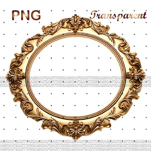 50 Watercolor Gold Frame Clipart PNG, Gold Frame Clipart Bundle ...