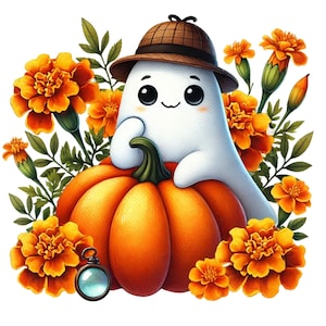 33 JPG, Watercolor Cute Ghost Clipart Bundle, Halloween Clipart Bundle ...