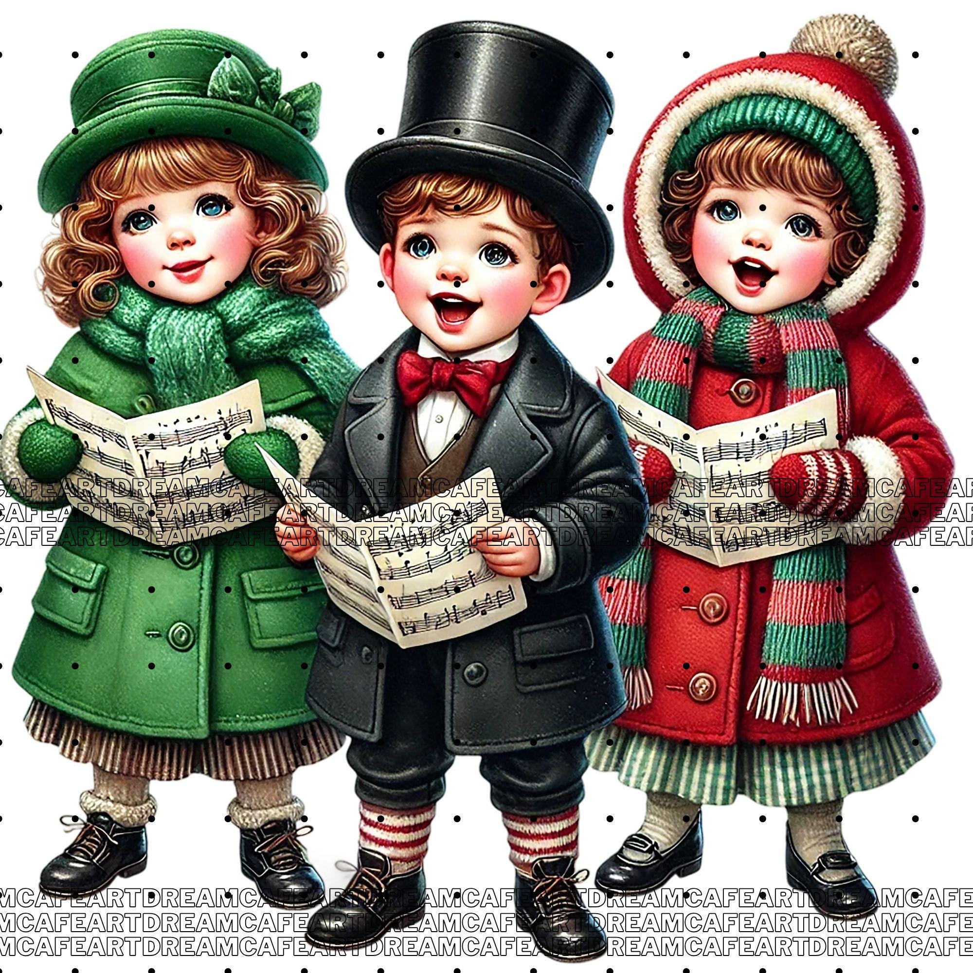 30 PNG Set 1 Rétro Christmas Clipart Bundle, Festive Vintage Clipart ...