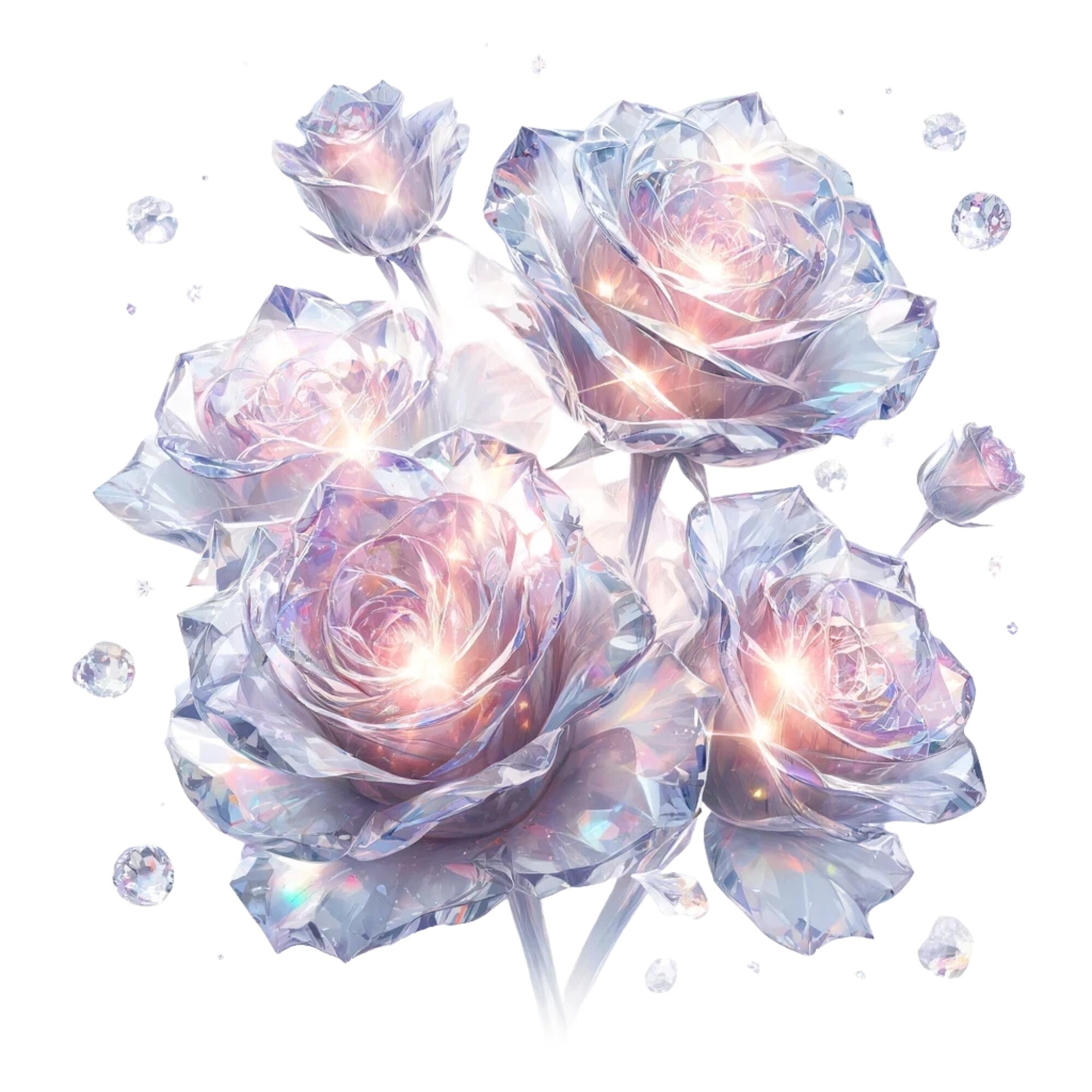 11 PNG Magic Flowers Clipart Bundle, Watercolor Clipart, Enchanting ...