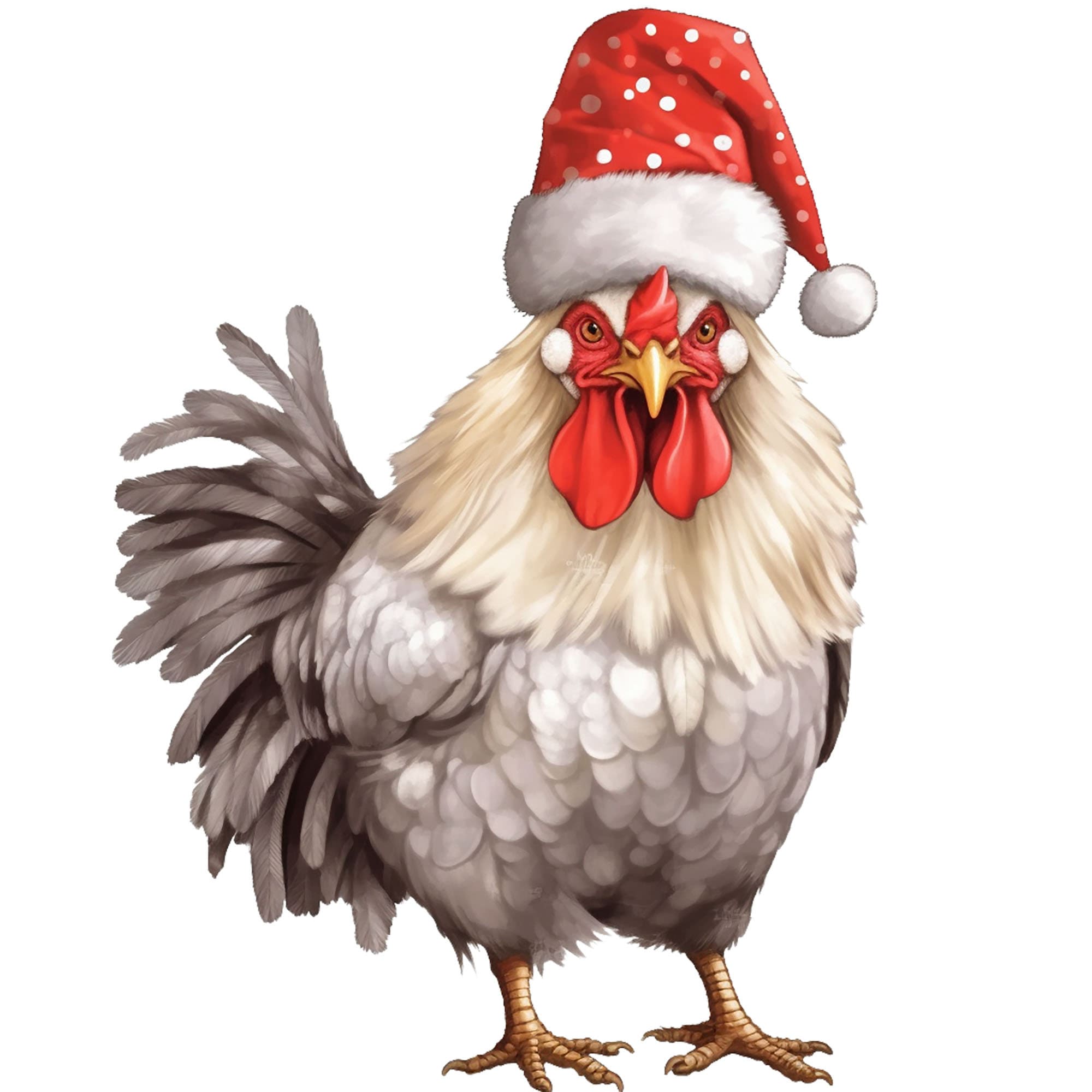 Christmas Chicken Clip Art