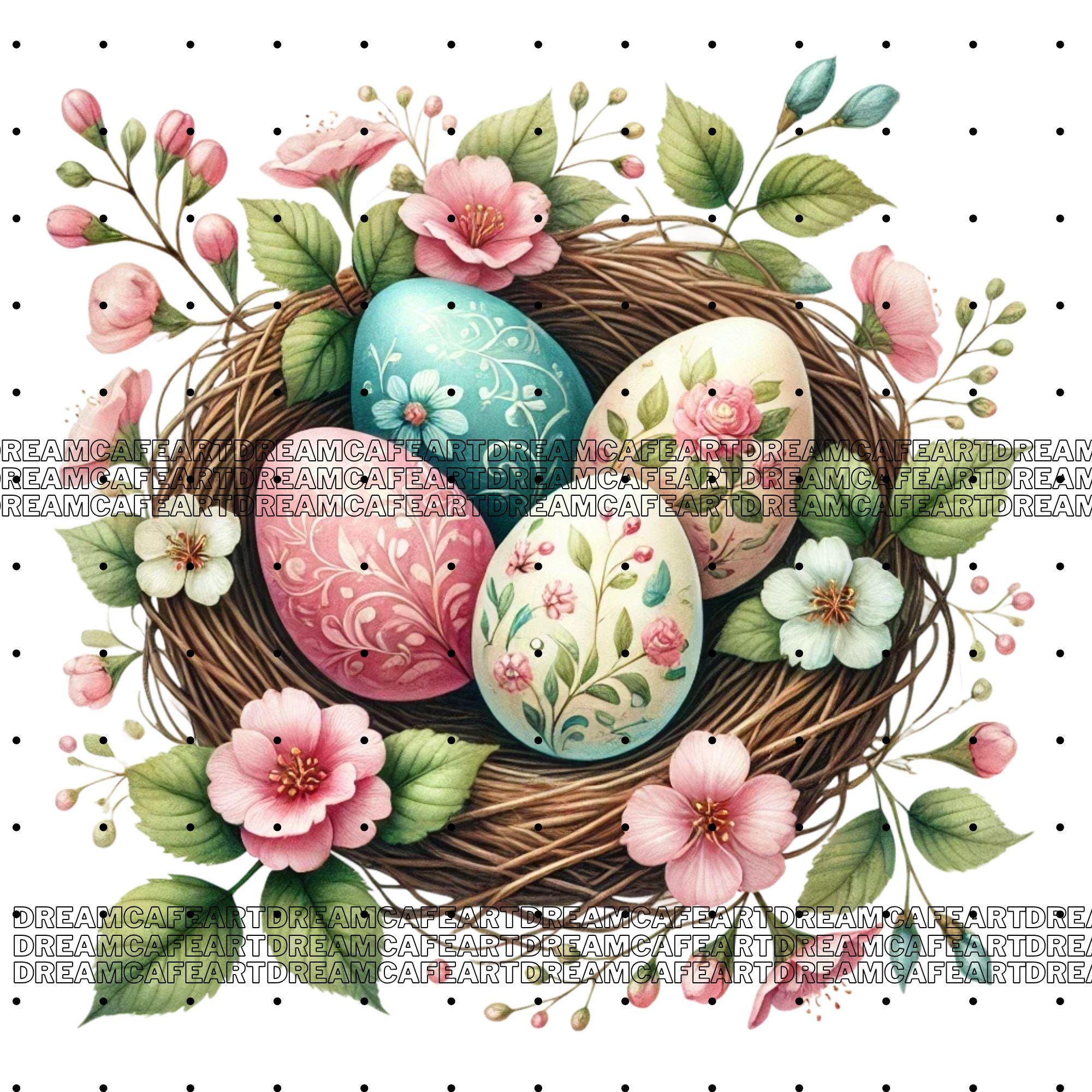 35 PNG Set 2 Easter Clipart Bundle, Spring Holiday Llustrations Designs ...