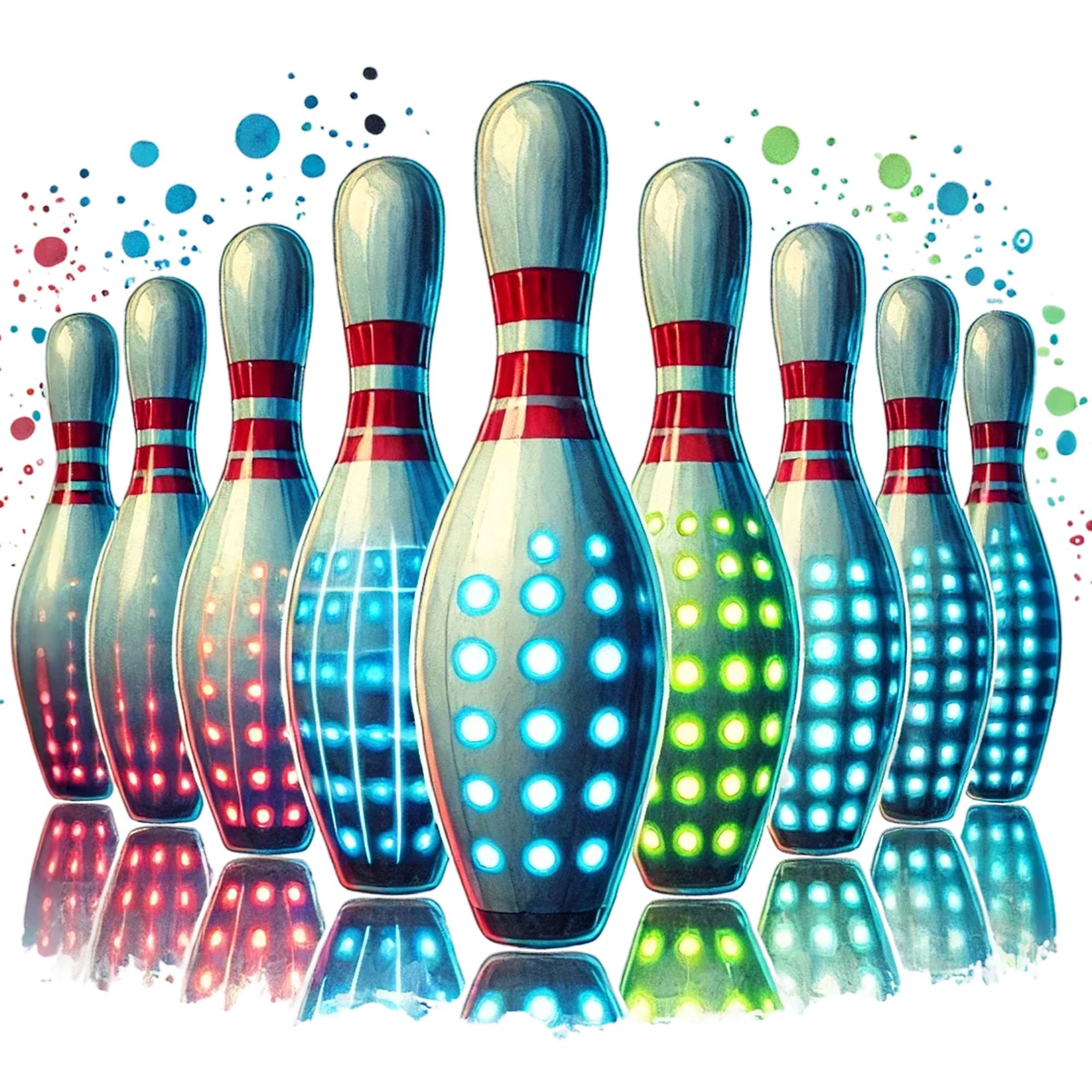 32 PNG Set 1 Sport Bowling Clipart Bundle, Bowling Clipart,watercolor ...