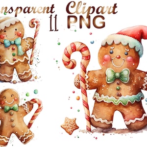 11 Gingerbread PNG, Christmas Clipart, Winter Clipart, Holiday Clipart ...