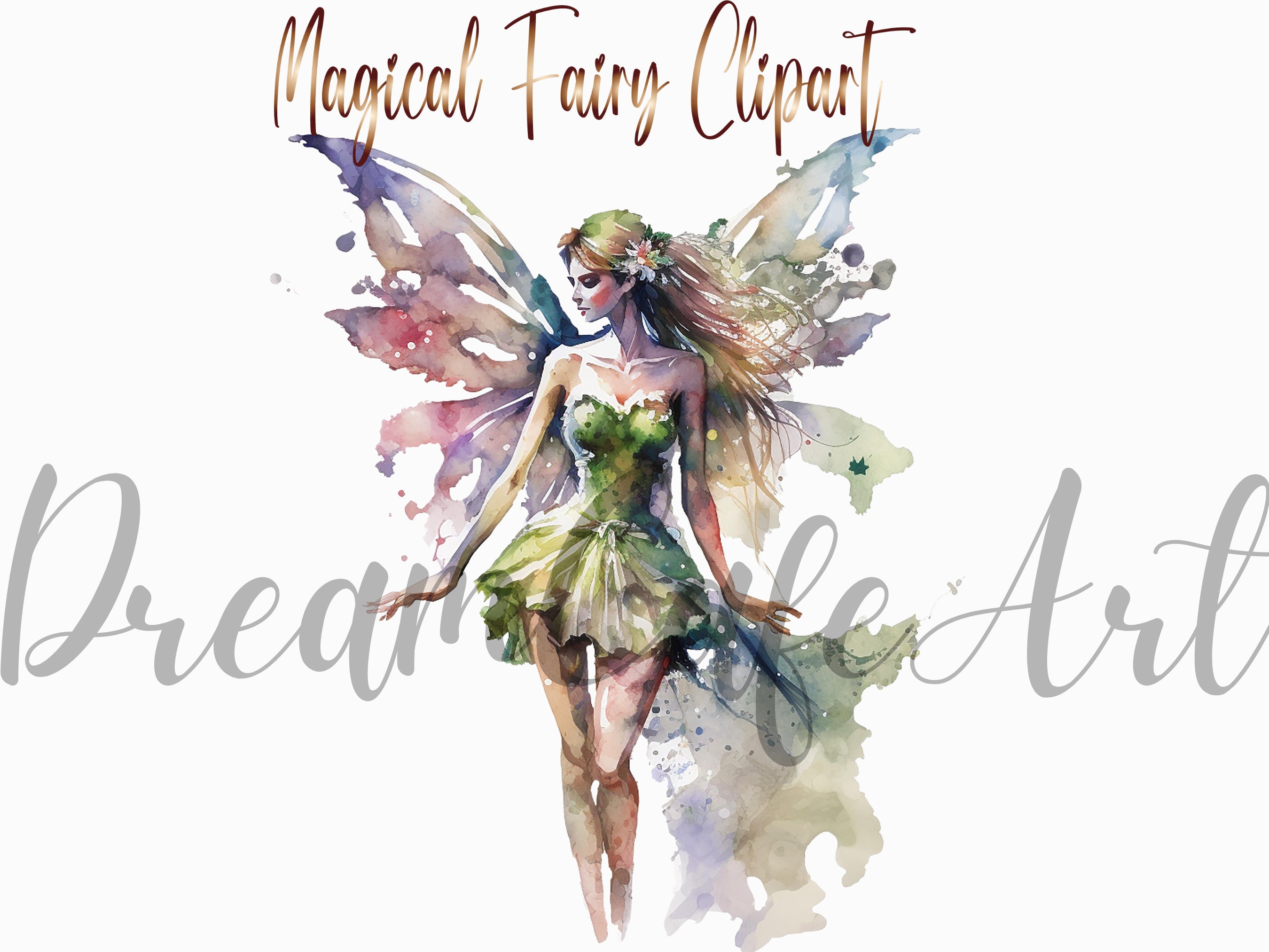 12 Magical Fairy Clipart PNG Watercolor Digital Planner - Etsy Australia