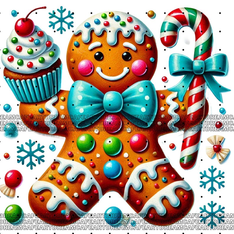 38 PNG, Gingerbread Man Clipart Bundle, Christmas Clipart, Festive ...