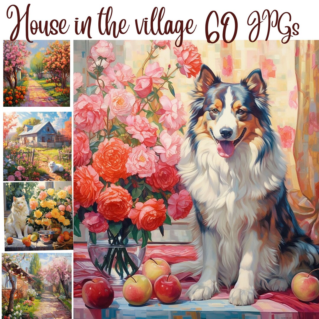 60 Spring House in the Village Jpgs, Сute House, Copy, Digital Planner ...
