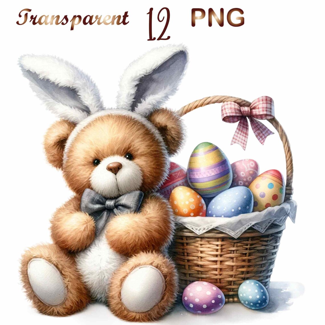 12 Easter Clipart Png Teddy Bear, Teddy Clipart, Easter Teddy, Brown ...