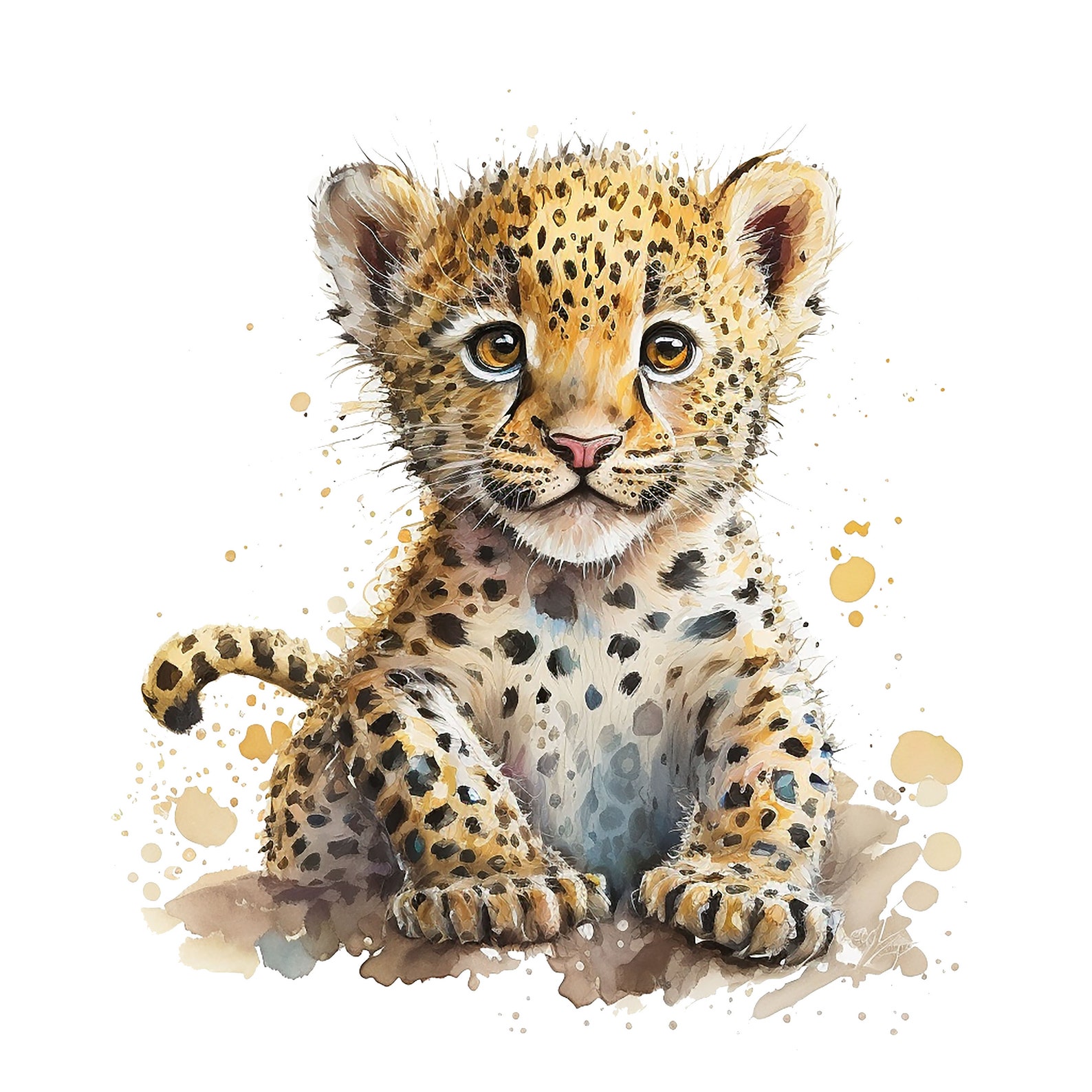 12 Watercolor Safari Baby Animals Png, Safari Animal Png, Safari Baby ...