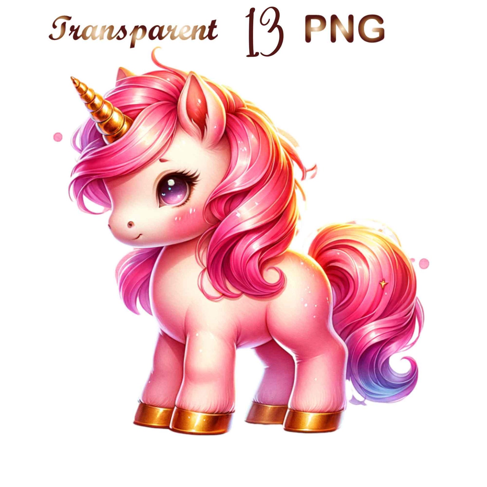 13 PNG Baby Unicorn Watercolor Clipart, Unicorn Сlip Art, Cute Unicorn ...