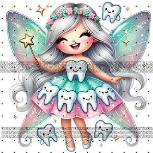 38 PNG Tooth Fairies Clipart Bundle, Dentist Fairy Graphics Design ...