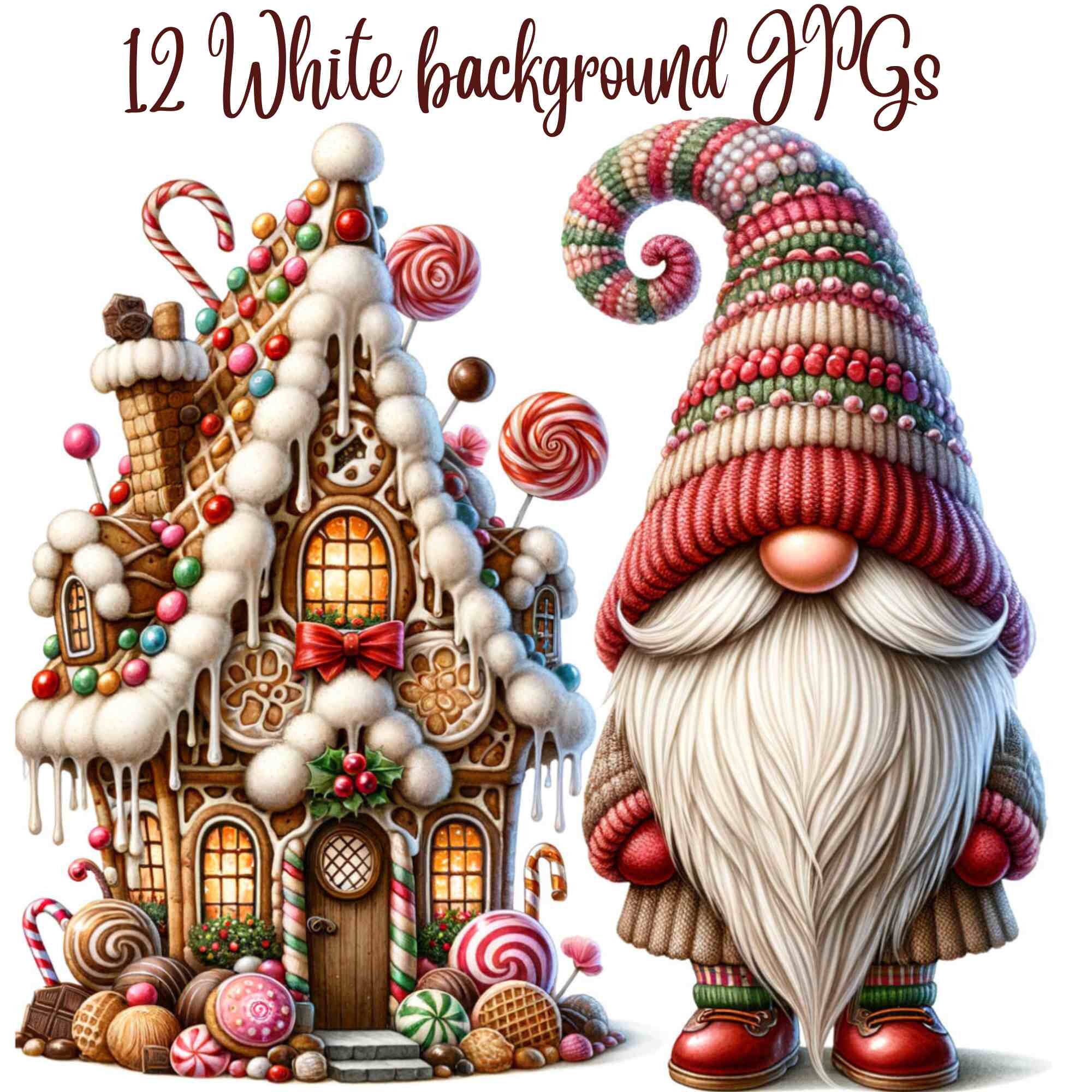 12 Gnome Christmas, Candyland Clipart, Gnome Christmas Clipart, Gnome ...