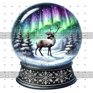 25 PNG, Christmas Snow Globes Clipart Bundle, Festive Globe ...