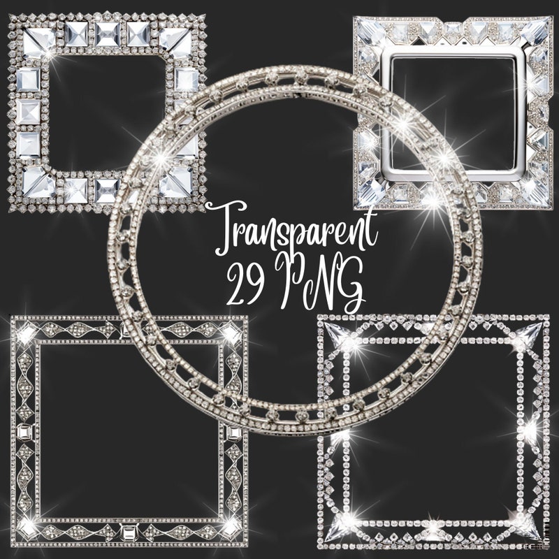 Clipart Diamond Frames - Etsy