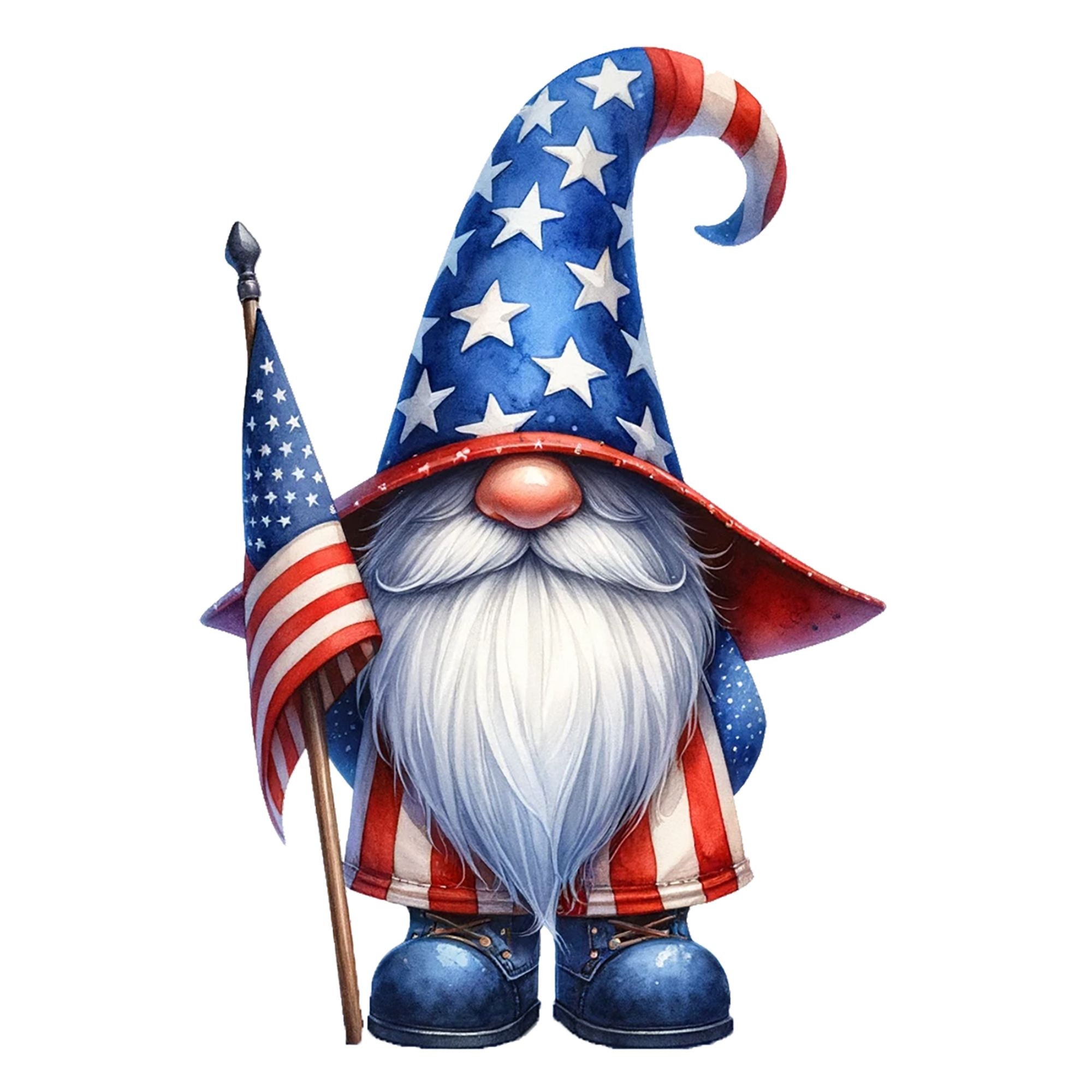 26 PNG, Patriotic Gnome Clipart Bundle. American Pride, 4th of July PNG ...