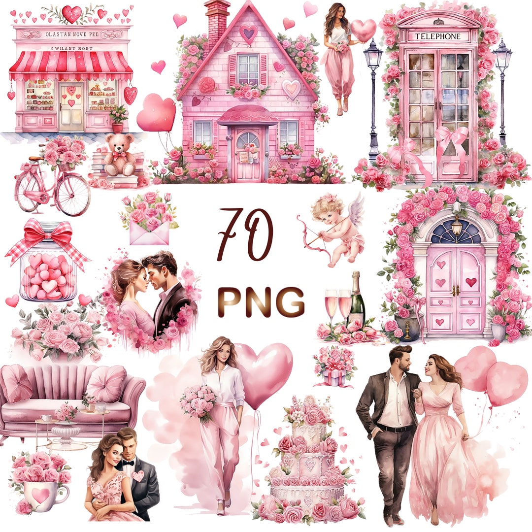 70 PNG, Valentines Day Clipart, I Love You Graphics, Happy Valentines ...