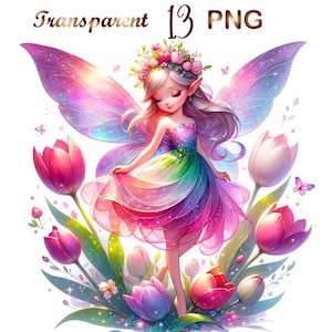 13 Spring Fairy Clipart Bundle Png,spring Fairy Png,fairy Illustration ...