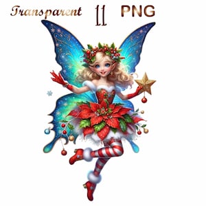 11 Christmas Fairy Clipart Bundle Png,christmas Fairy Png,fairy ...