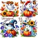 33 JPG, Watercolor Cute Ghost Clipart Bundle, Halloween Clipart Bundle ...