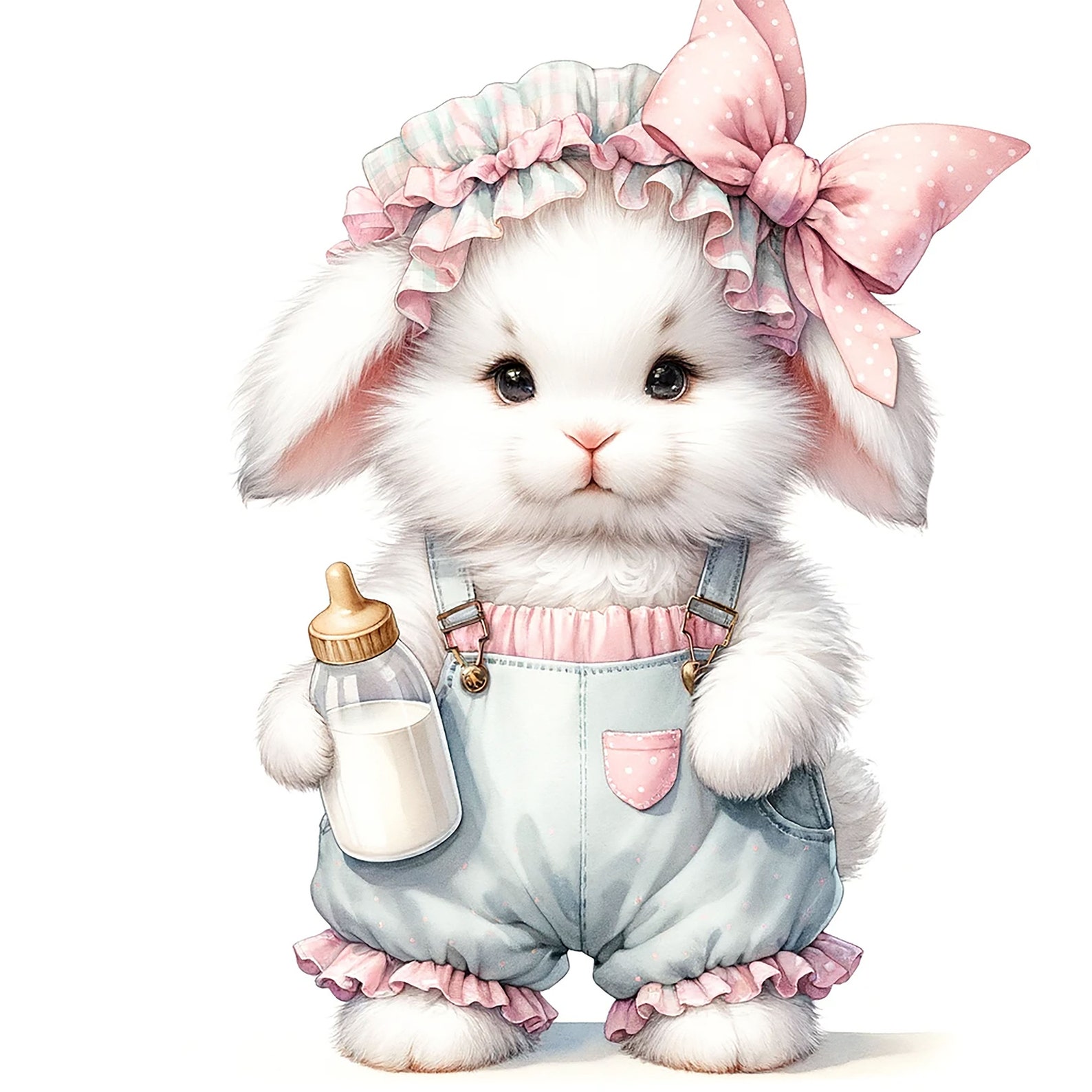 18 Baby Rabbit Clipart Bundle Jpgs, Digital Download, Clip Art, Rabbit ...