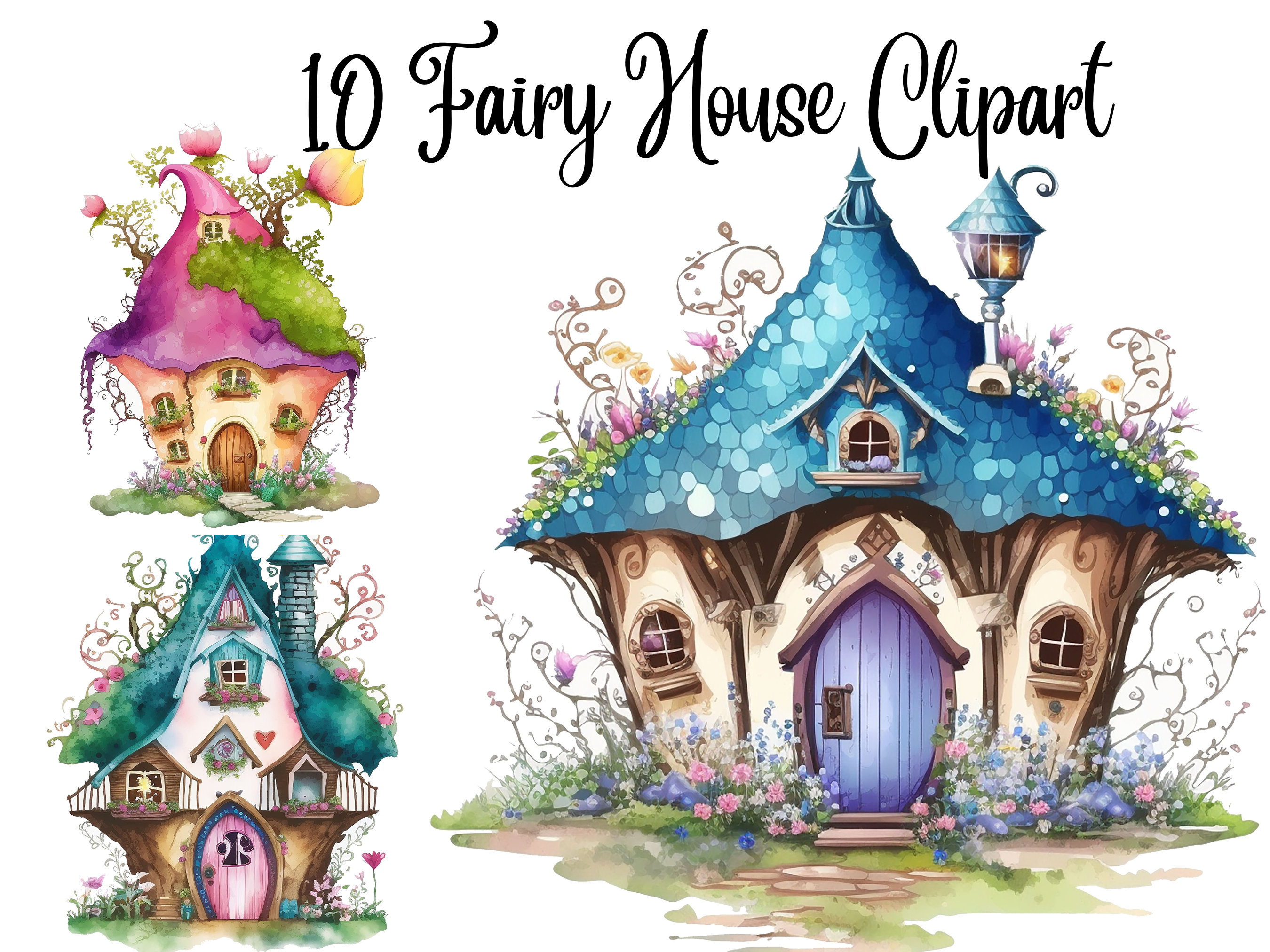 Gnome House Clipart Scrapbook