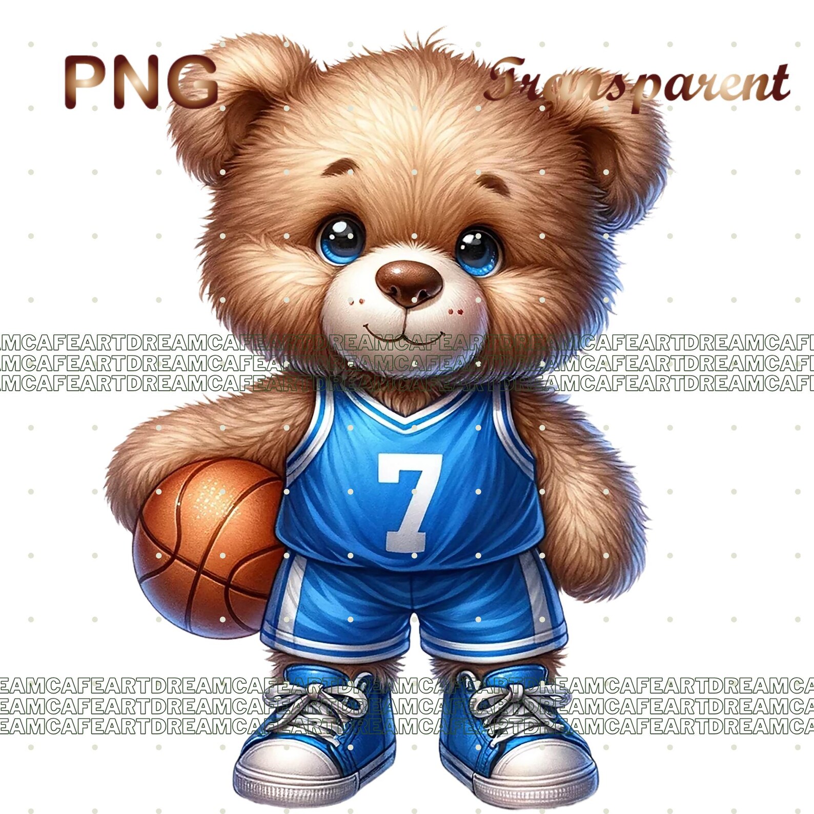 35 PNG, Watercolor Basketball Teddy Bear Clipart Bundle, Teddy Bear ...