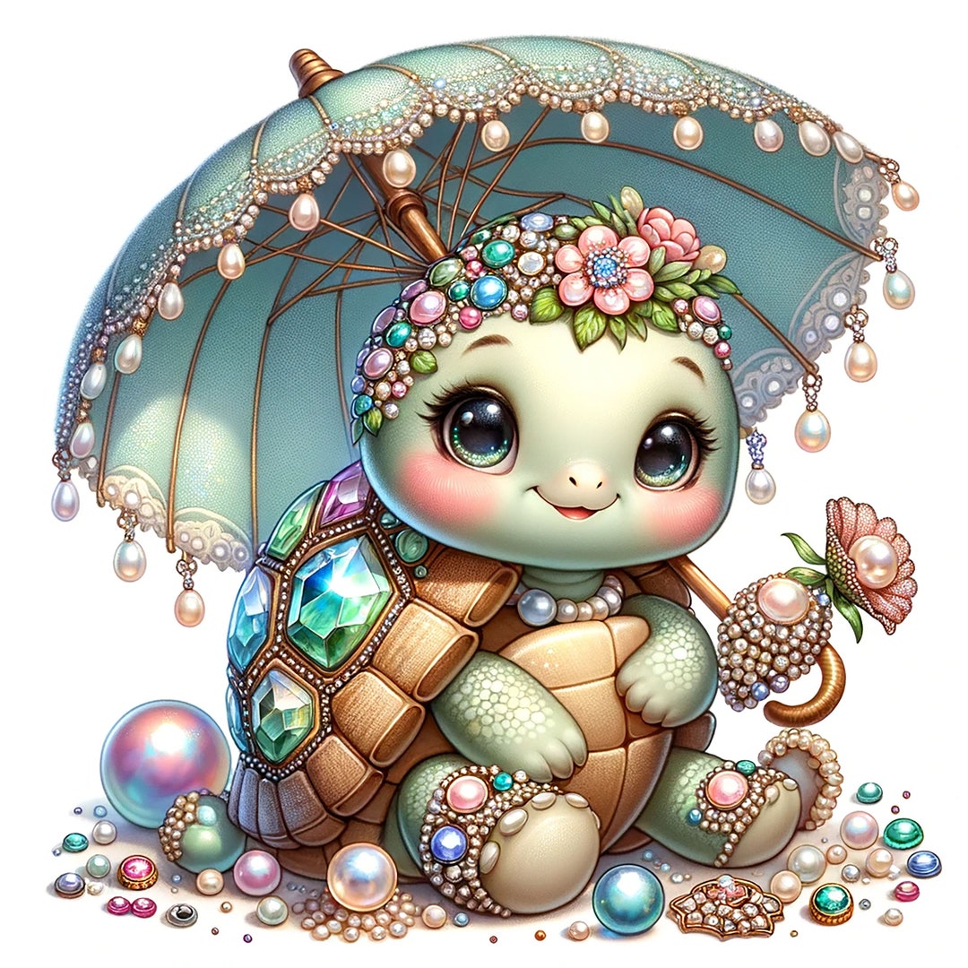 15 JPG Sea Turtle Clipart, Pastel Colors Cute Ocean Animals ...