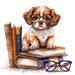 10 Dog and Books Books Clipart Jpgs Commercial Usedigital - Etsy