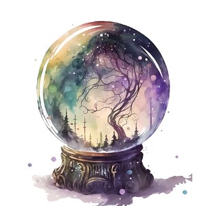 10 Witch Crystal Ball Clipart, Jpgs, Magic Clip Art, Mystical Clipart ...